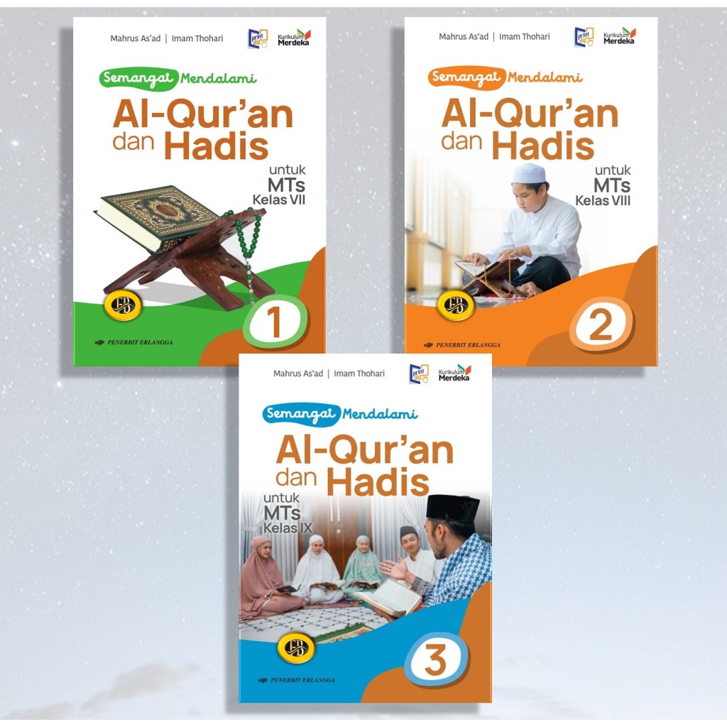 Jual [Penerbit Erlangga] SEMANGAT MENDALAMI AL-QURAN & HADIS MTS Kelas 7, 8 , & 9 Kurikulum ...