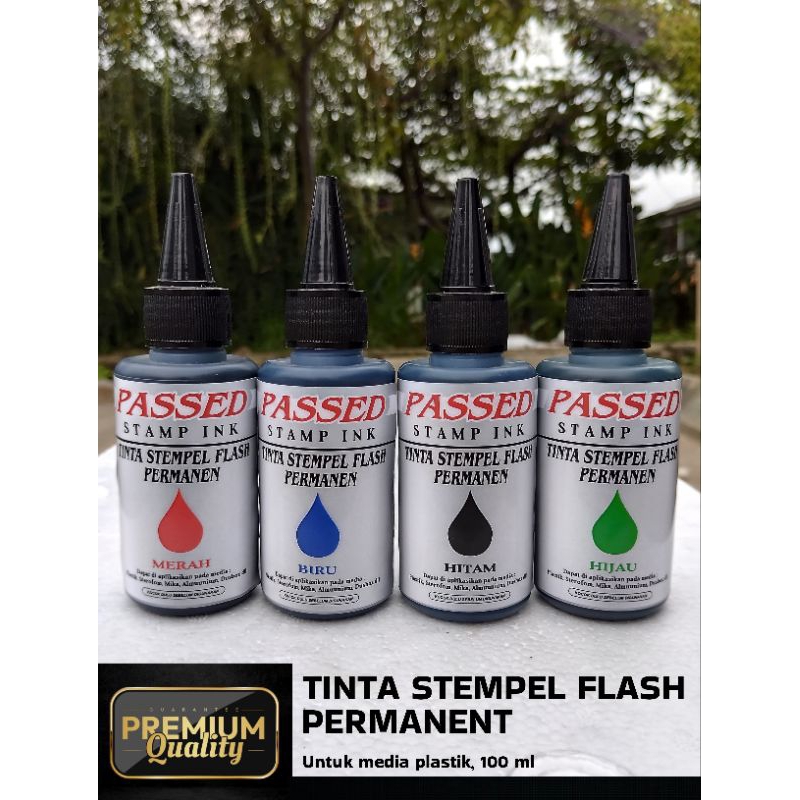 Jual TINTA STEMPEL PERMANENT FLASH / OTOMATIS untuk media plastik, 100 ...