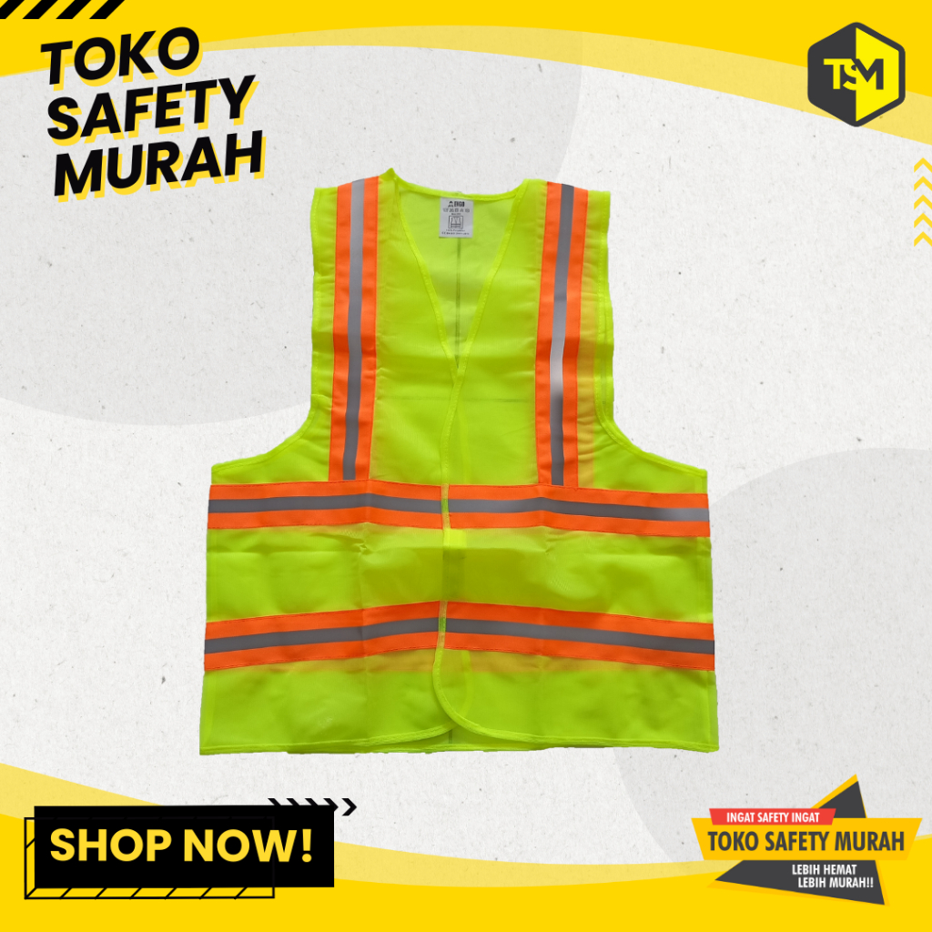 Jual Rompi Safety Proyek Rompi Polyester Rompi Kombinasi Double ...