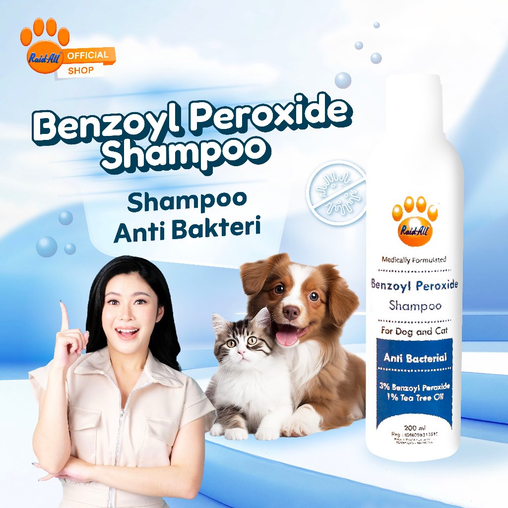 Jual RAID ALL - Benzoil Peroxide Shampoo Anjing / Kucing (Anti ...