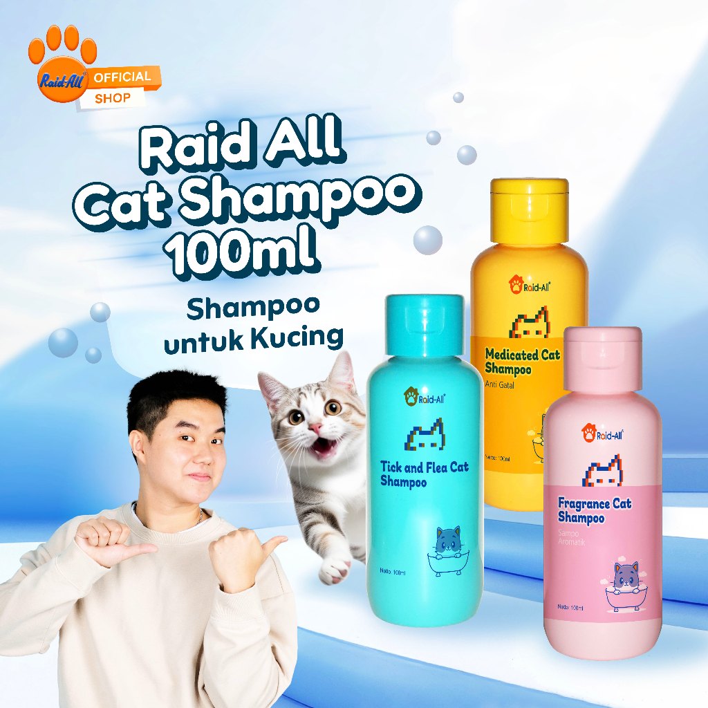 Jual RAID ALL- Cat Shampoo 100ml | Shopee Indonesia