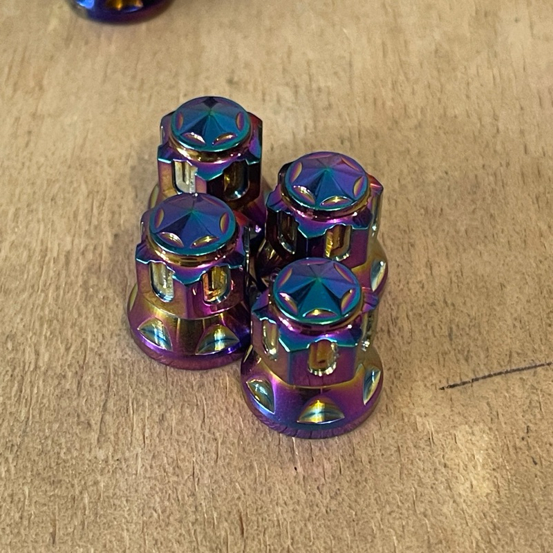 Jual mur 12 topi head m8 rainbow stainless h2 star blue mur tutup m6 m8 ...