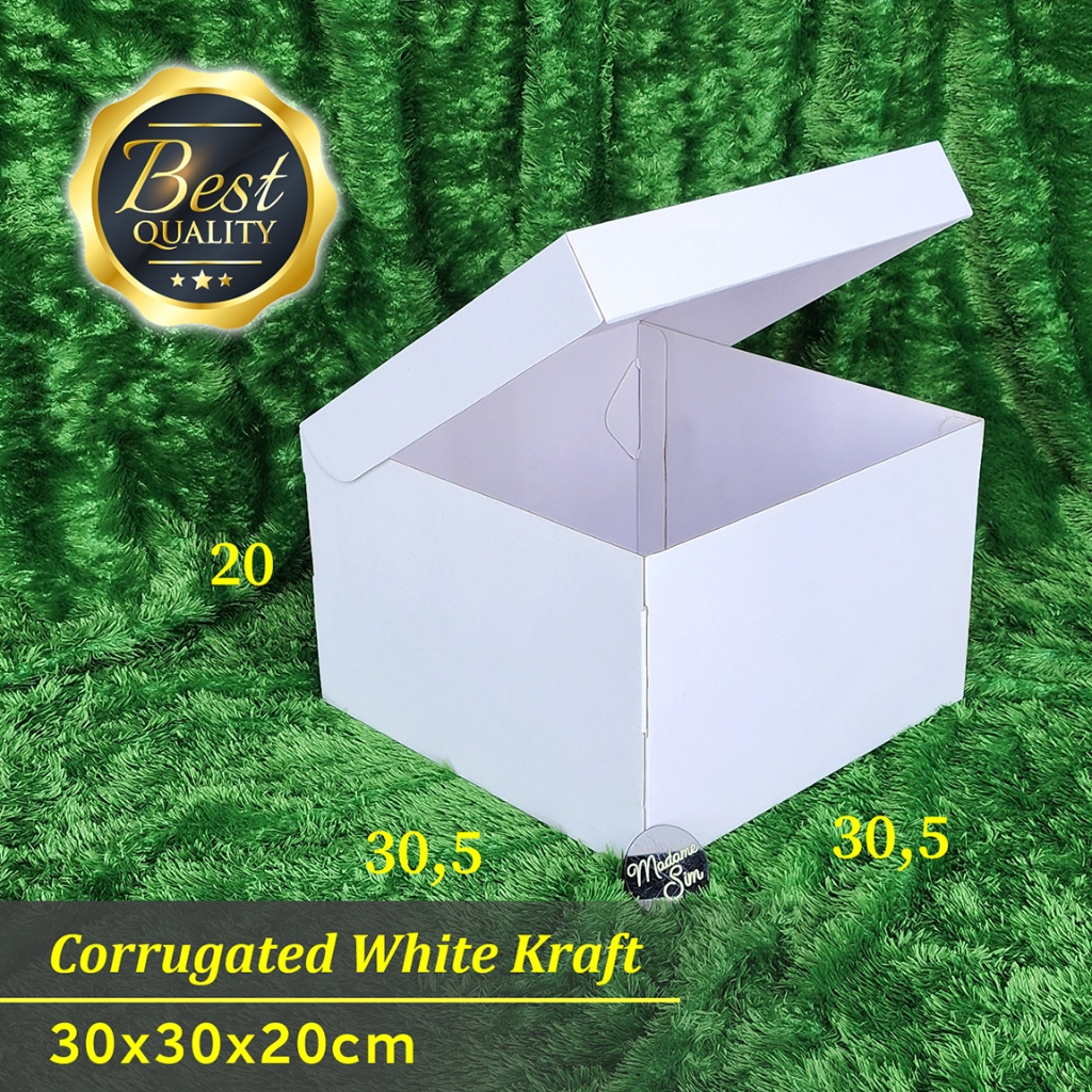 Jual KOTAK KUE TART - CAKE BOX - DUS KADO 30x30x20 - WK (ISI : 10 PCS ...