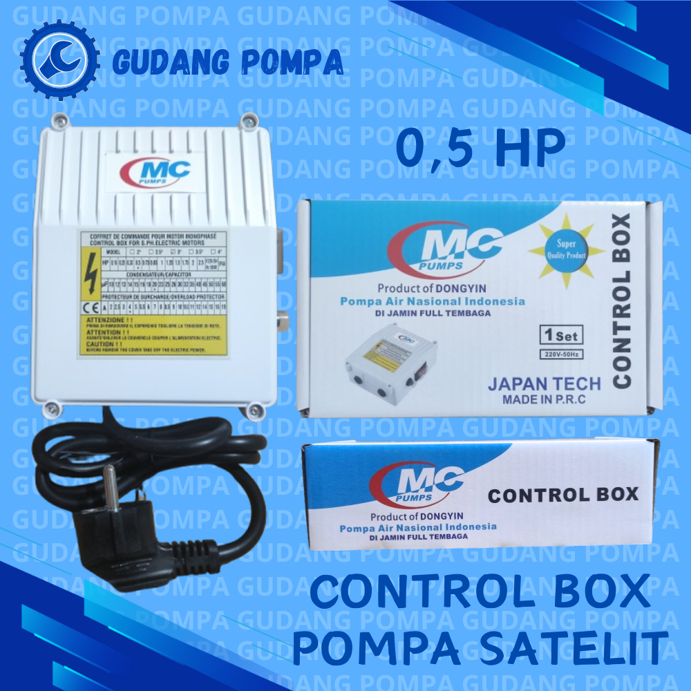 Jual Control Box Pompa Satelit/Submersible Ukuran 0,5HP/ 220V-50Hz ...