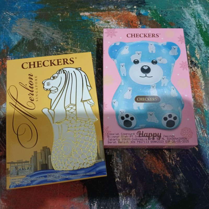 Jual Checkers Milk 30gr Chocolate Merlion Singapore Truffle Coklat Susu ...