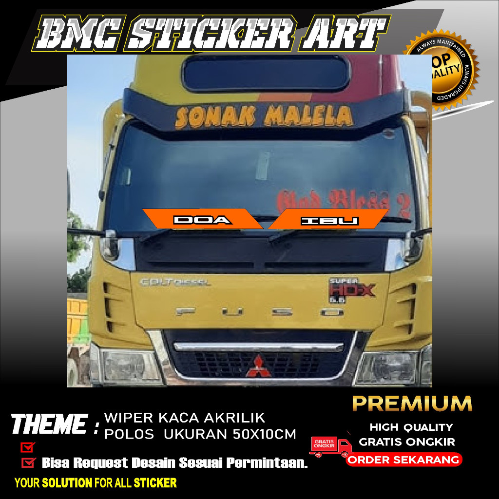 Jual VARIASI WIPER KACA AKRILIK MOBIL/TRUCK BANYAK VARIASI WARNA ...