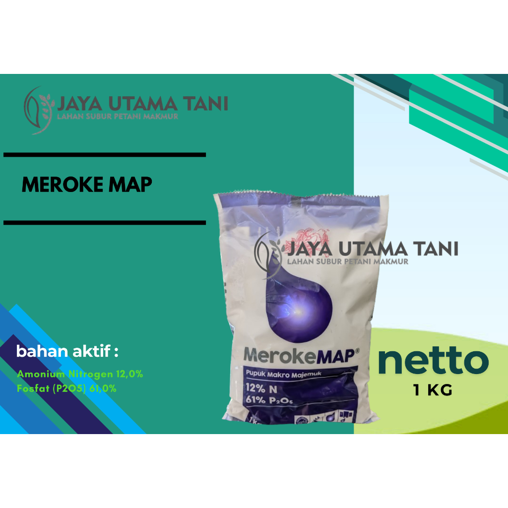 Jual PUPUK MEROKE MAP 1 KG KEMASAN PABRIK HIDROPONIK MONO AMONIUM ...