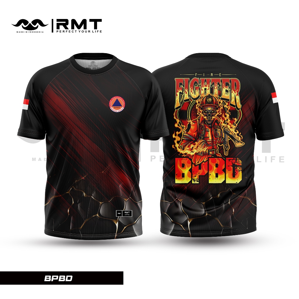 Jual Baju kaos/BPBD TERBARU FULL PRINT/jersey fire fighter | Shopee ...