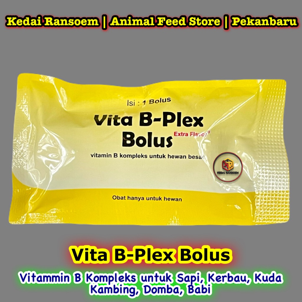 Jual Vita B-Plex Bolus | Vitamin B Kompleks untuk Sapi, Kerbau, Kuda, Kambing, Domba, Babi, dll ...
