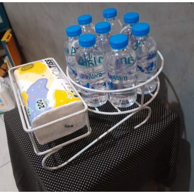 Jual Raq Aqua Gelas/Rak Tempat Minum/Rak Tissu/Rak Aqua Gelas Estetik/Rak Tempat Tissu Murah ...