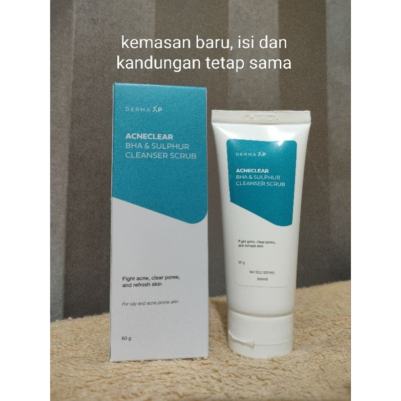 Jual Derma Xp Acneclear BHA Sulphur Cleanser Scrub MCS SS Fungal Acne ...