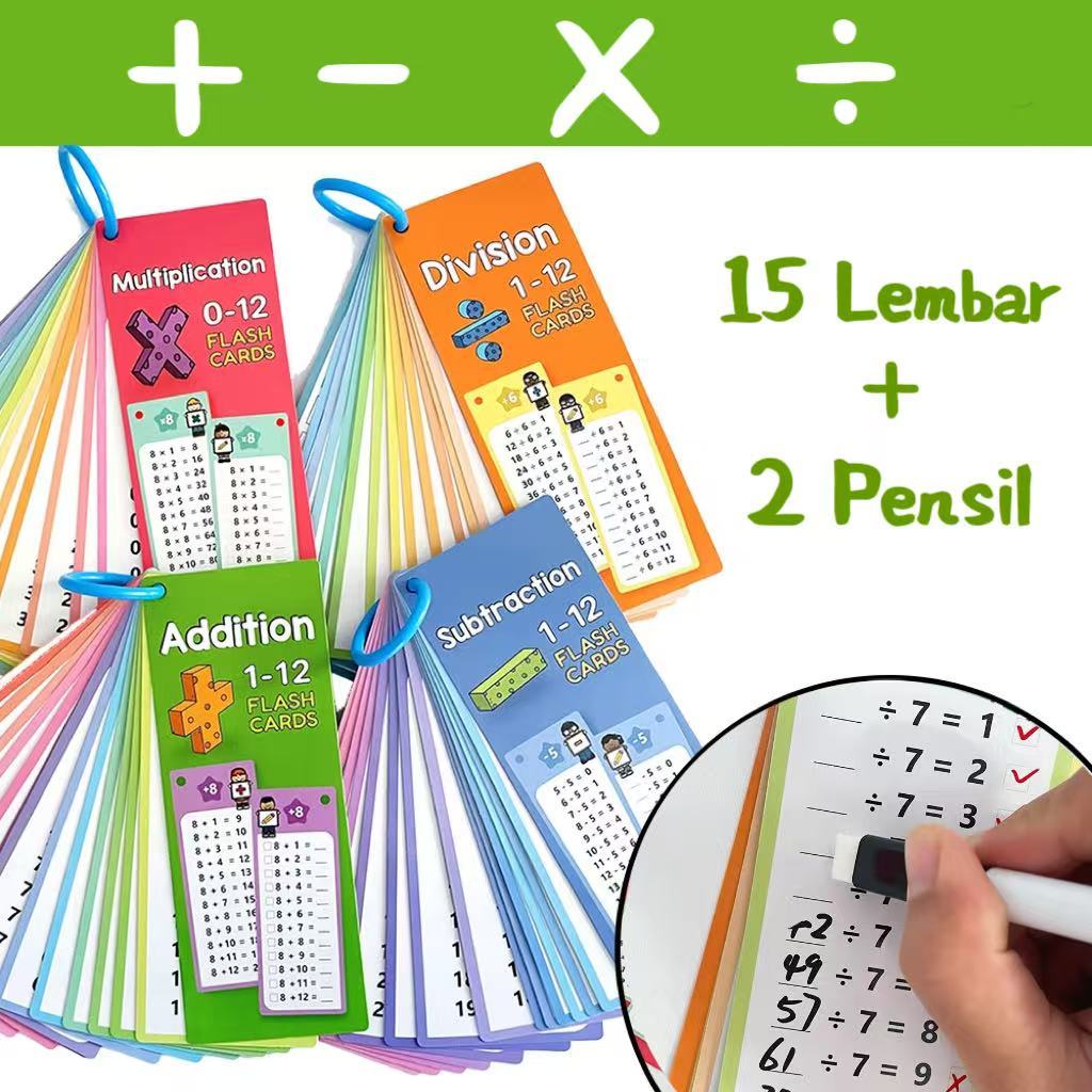 Jual Flash Card Matematika Flashcard Perkalian Latihan Soal Matematika ...