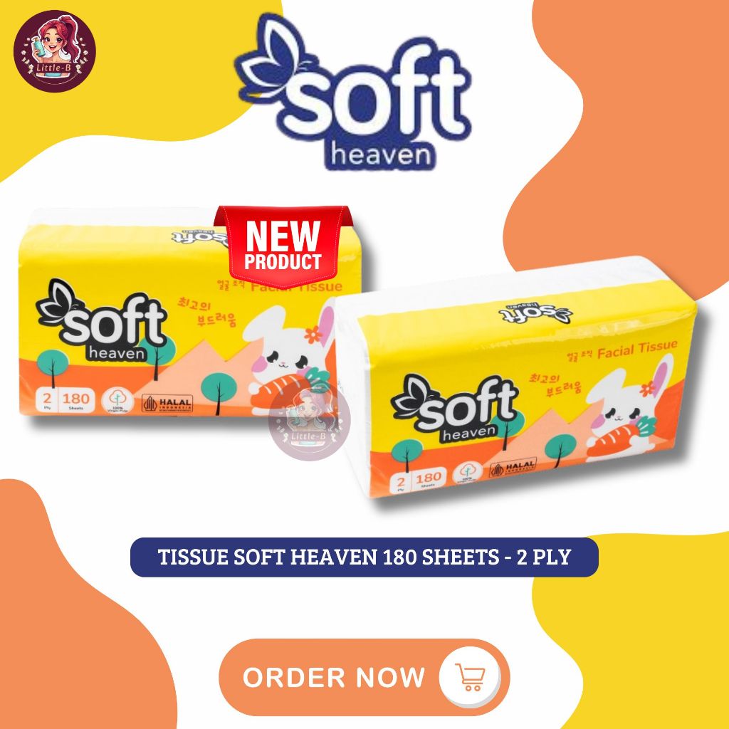 Jual Tissue SOFT HEAVEN 180 sheets - 2 Ply | 360 lembar | Tissue Wajah ...
