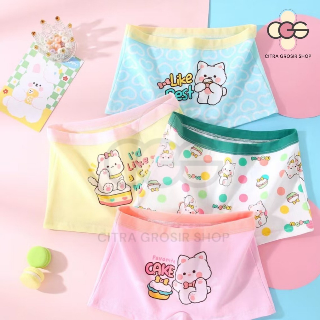 Jual CD Boxer Anak Cewek Motif Karakter Bahan Katun Bahan Katun Premium ...