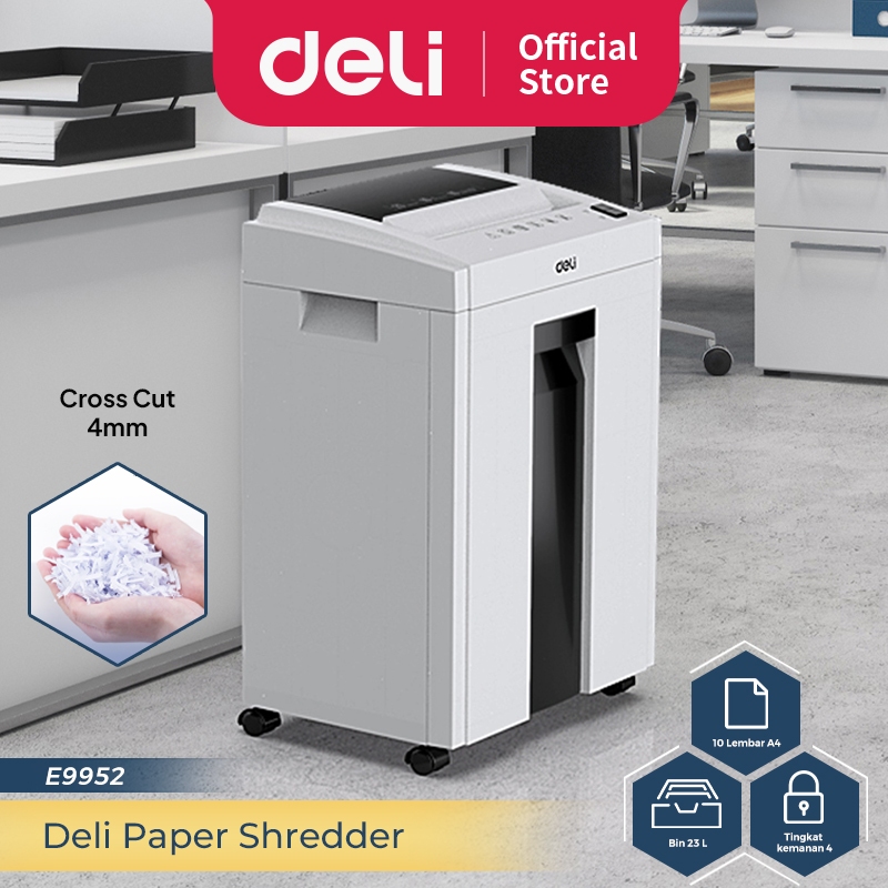 Jual Deli Paper Shredder Mesin Penghancur Kertas A4 Kapasitas 10 Lembar ...