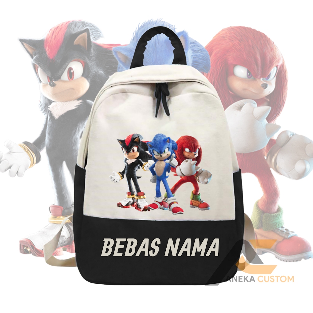 Jual TAS SEKOLAH ANAK KARAKTER SONIC THE HEDGEHOG BISA TAMBAH NAMA ...