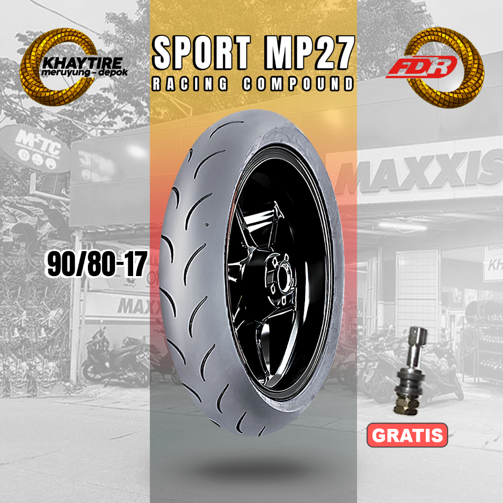 Jual Ban Motor 𝗥𝗔𝗖𝗜𝗡𝗚 𝗖𝗢𝗠𝗣𝗢𝗨𝗡𝗗 FDR SPORT MP27 90/80 Ring 17 Tubeless | Shopee Indonesia