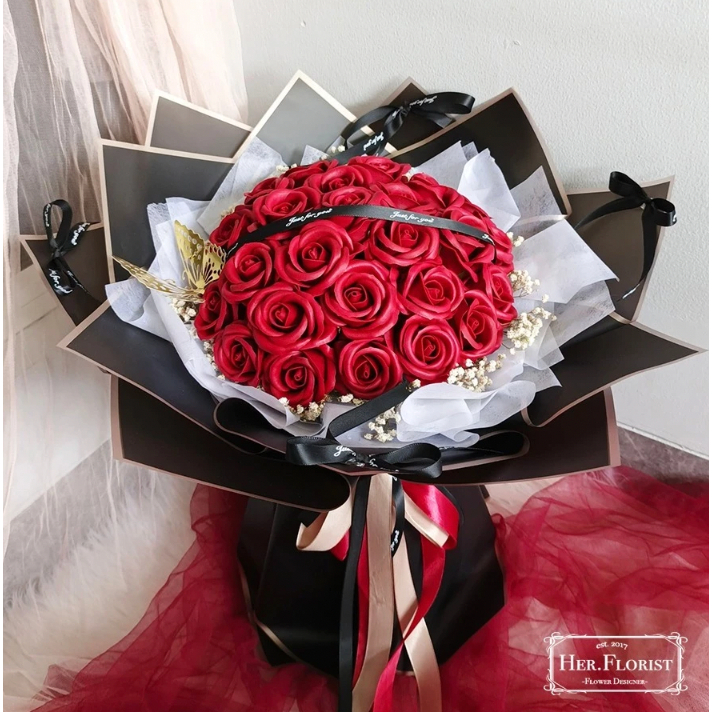 Jual HER.FLORIST | Buket Bunga Sabun Besar / Bucket Jumbo LOVE / Buket ...