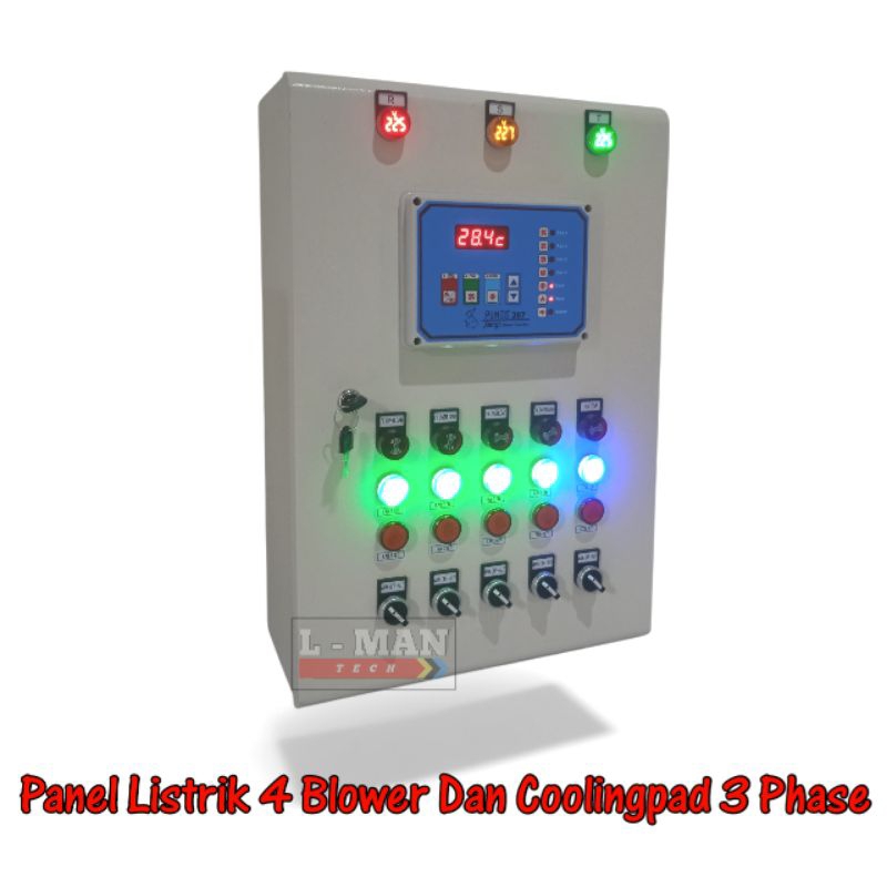 Jual Panel Listrik Kandang Close 4 blower dan coolingpad Listrik 3 ...