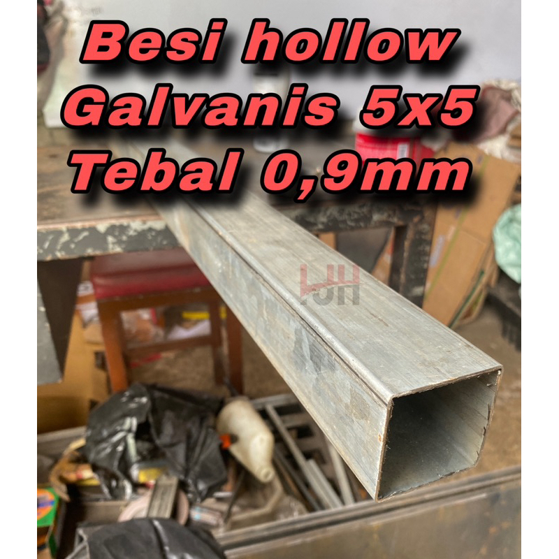 Jual Besi hollow galvanis 5x5 , tebal 0,9mm. besi holo kotak. ukuran ...