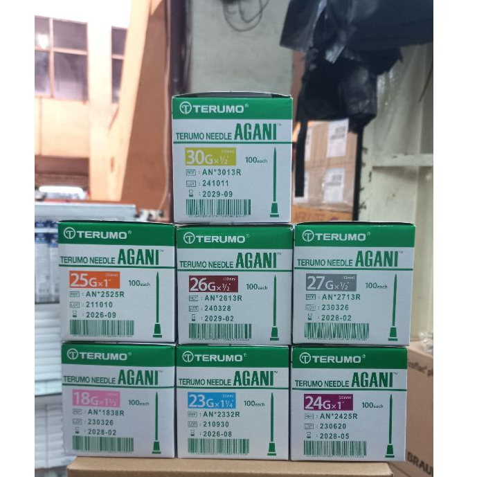 Jual Needle Terumo / Needle Agani 18G, 21G, 23G, 24G, 25G, 26G, 27G, 30G - Perbox | Shopee Indonesia