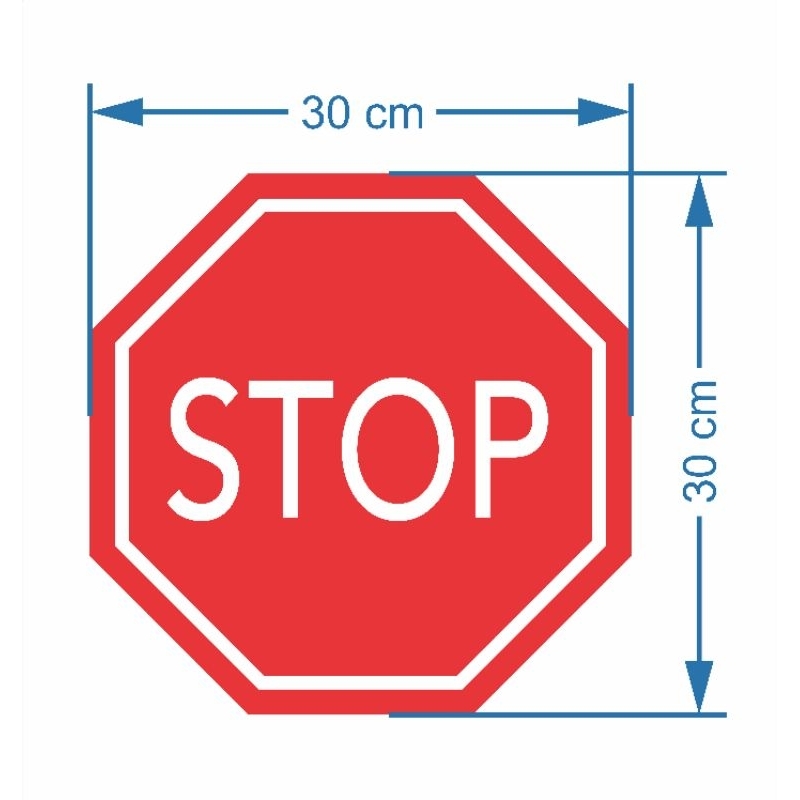 Jual Custom pesanan Rambu Stop ukuran 30x30cm bolak balik bahan ACP ...