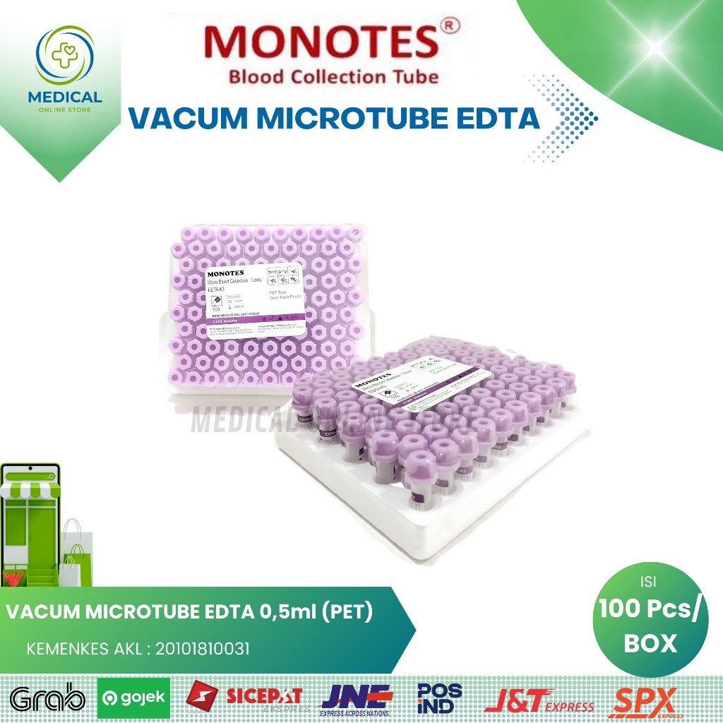 Jual Micro Tube EDTA 0,5 ml MONOTES | Shopee Indonesia