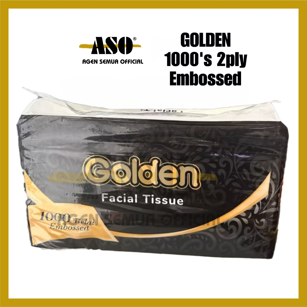 Jual Tisu Tissue GOLDEN 1000 Sheet 2ply Embossed PROMO !!! | Shopee ...