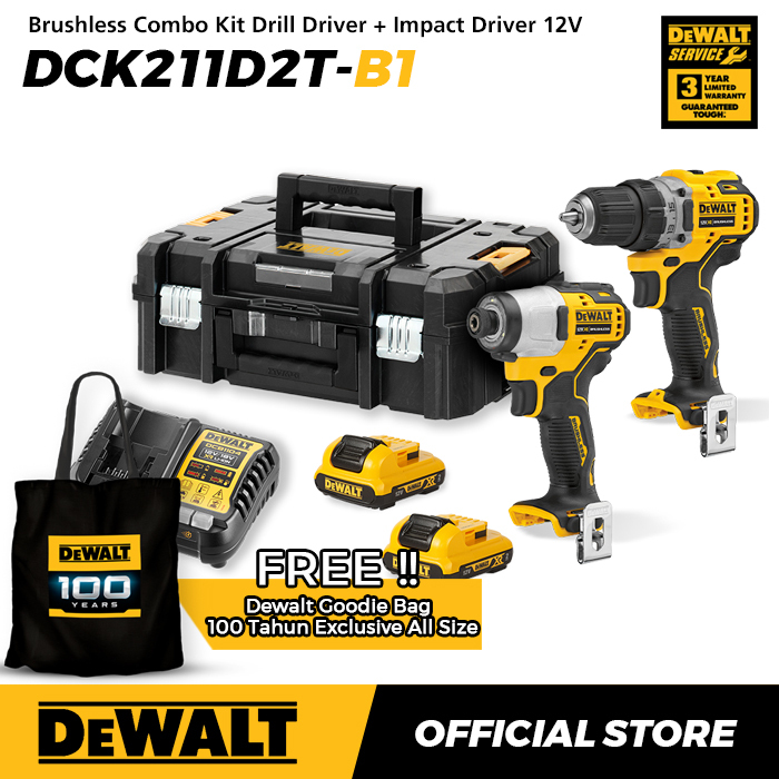 Jual Dewalt Brushless Combo Kit Drill Driver (DCD710) + Impact Driver ...