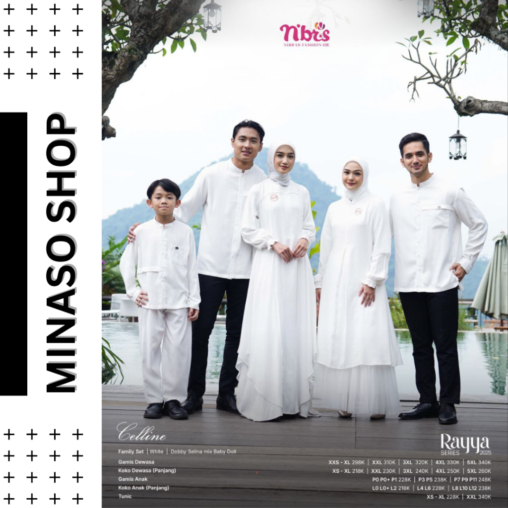 Jual NIBRAS RAYA SERIES CELLINE WHITE SARIMBIT NIBRAS BAJU LEBARAN 2025 ...