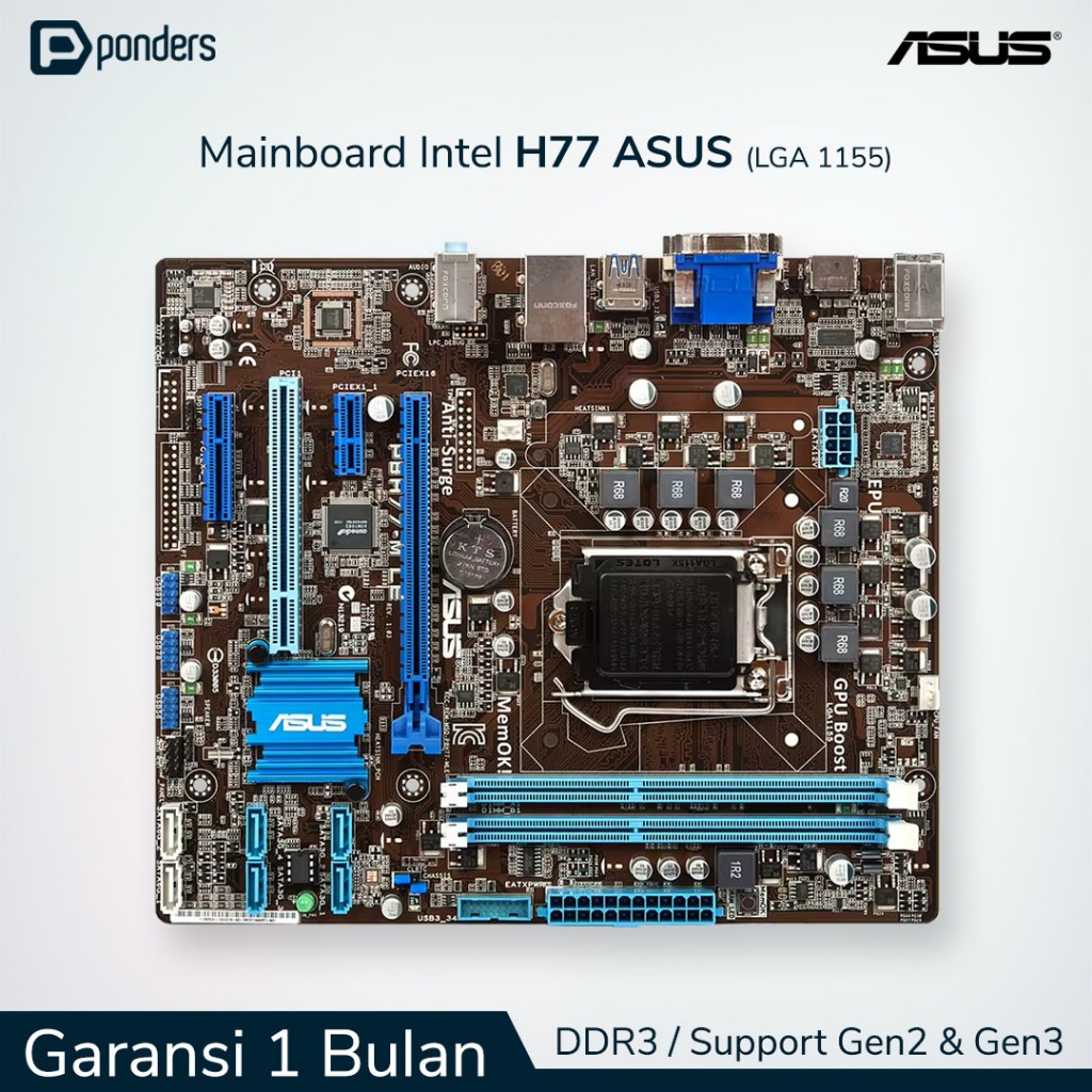 Jual Mainboard Intel Asus H77 LGA 1155 DDR3 Support Gen3 | Shopee Indonesia