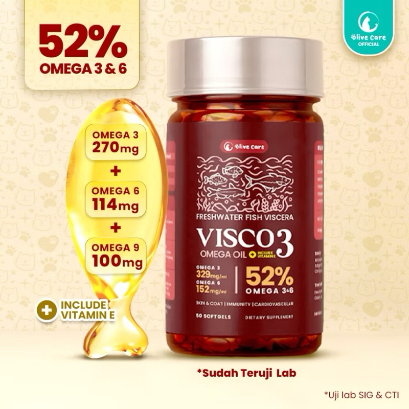 Jual Minyak Ikan Premium Olive Care Visco 3 50 Kapsul | Shopee Indonesia