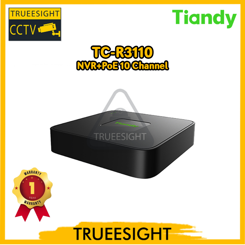 Jual Tiandy NVR TC-R3110 10 Channel 6MP (Support POE) | Shopee Indonesia