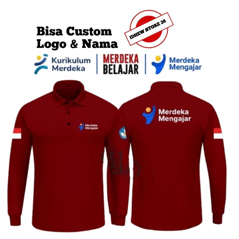 Jual Custom kaos kerah kancing / POLOSHIRT LENGAN PANJANG MERDEKA ...