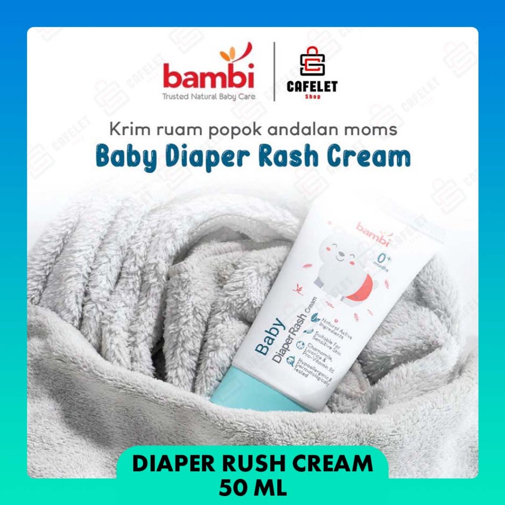 Jual Bambi Baby Diaper Rash Cream 50ml | Krim Ruam Popok Pada Bayi Kulit Normal - Sensitif ...