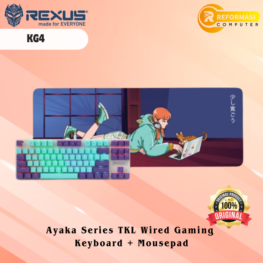 Jual REXUS KEYBOARD GAMING Rexus Ayaka TKL Series KG3 KG4 Combo Gaming ...