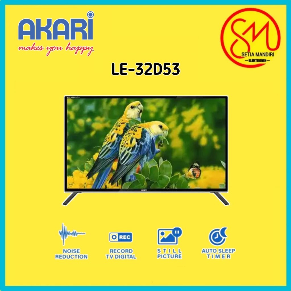 Jual AKARI LED TV 24 32 43 Inchi Digital TV DVB-T2 HD Ready LE-24D53 ...