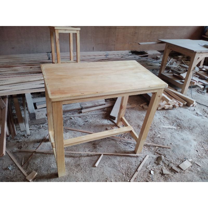 Jual meja makan mentahan non finishing UK 80*40*75 | Shopee Indonesia