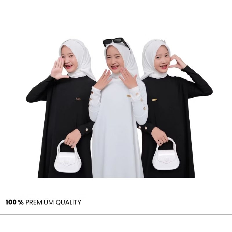 Jual Gamis Abaya anak perempuan muslimah Hafshah Batwing Abaya anak ...