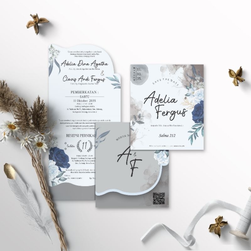 Jual Undangan Pernikahan Murah Desain Full Color Bahan BriefCard 150gsm ...