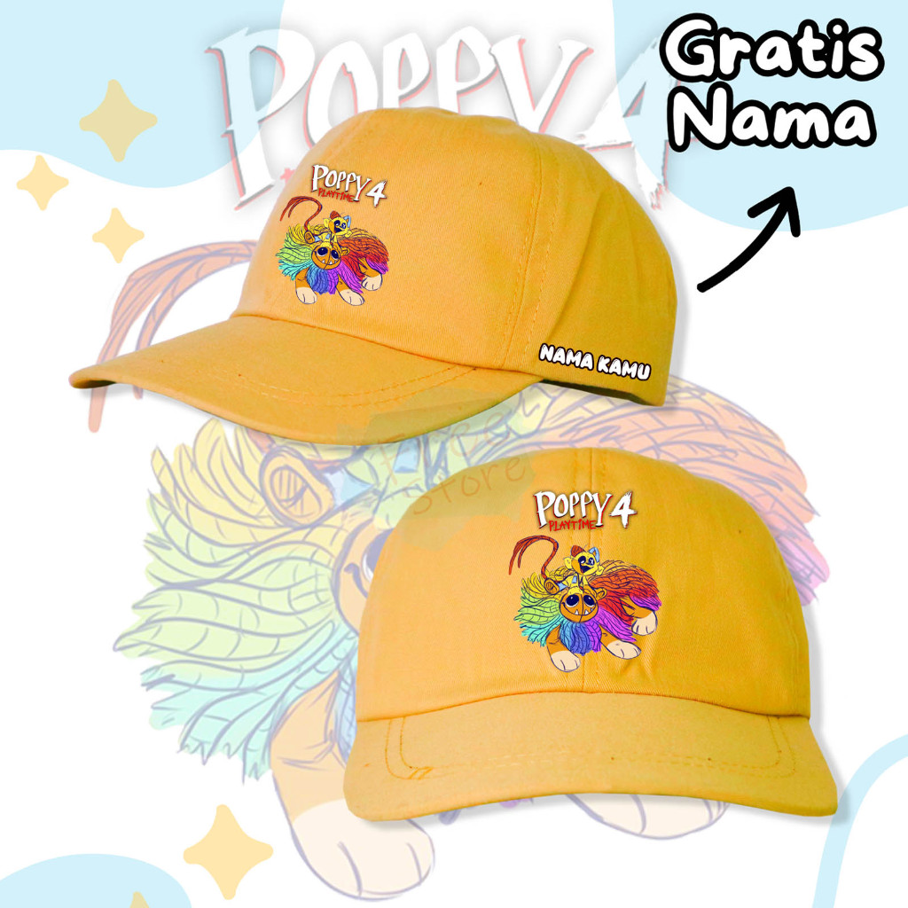 Jual Topi Baseball Anak Animasi Poppy Playtime 4 / Topi Anak Yarnaby ...