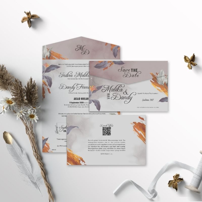 Jual Undangan Pernikahan Murah Desain Full Color Bahan BriefCard 150gsm ...
