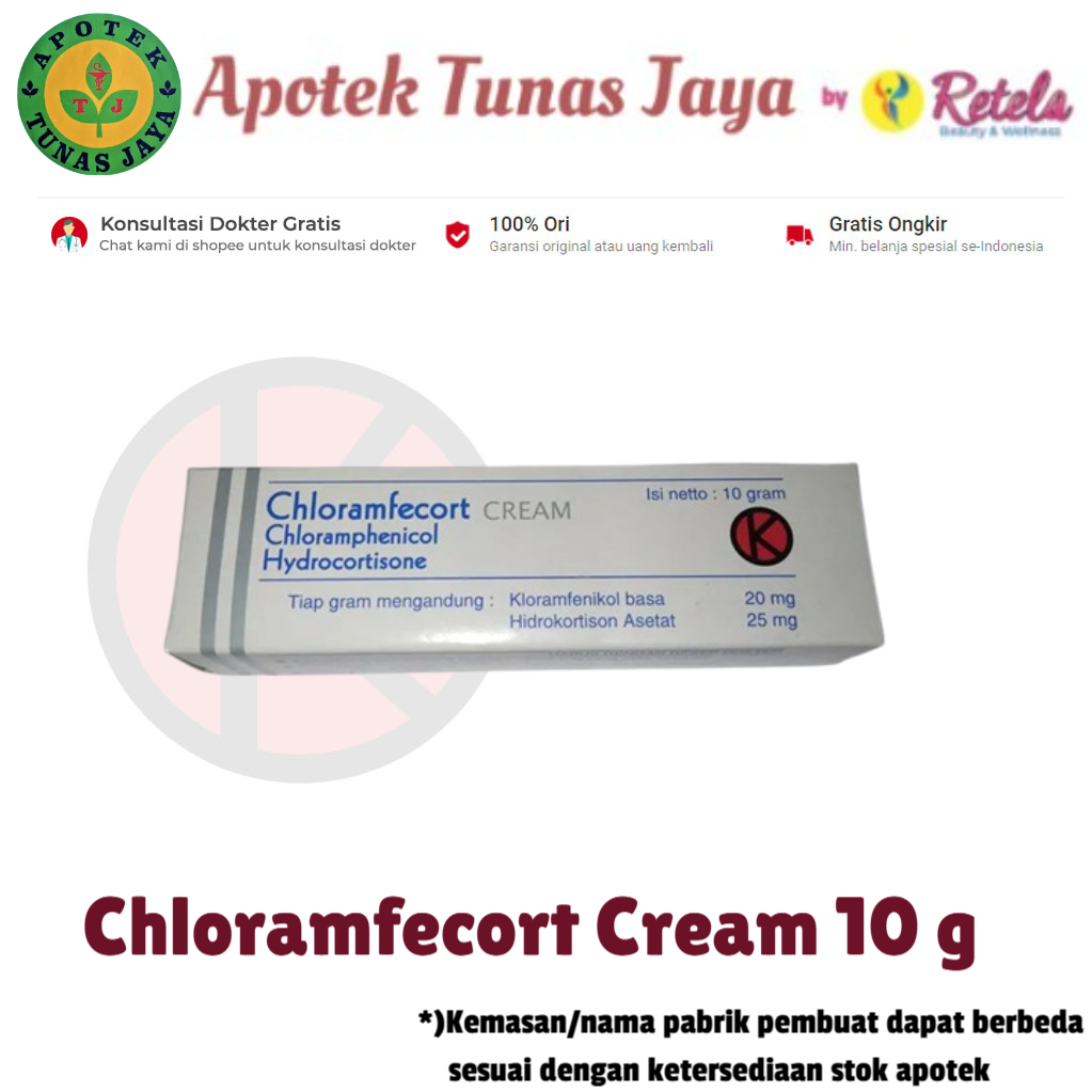 Jual Chloramfecort Cream 10 g / Hydrocortisone | Shopee Indonesia