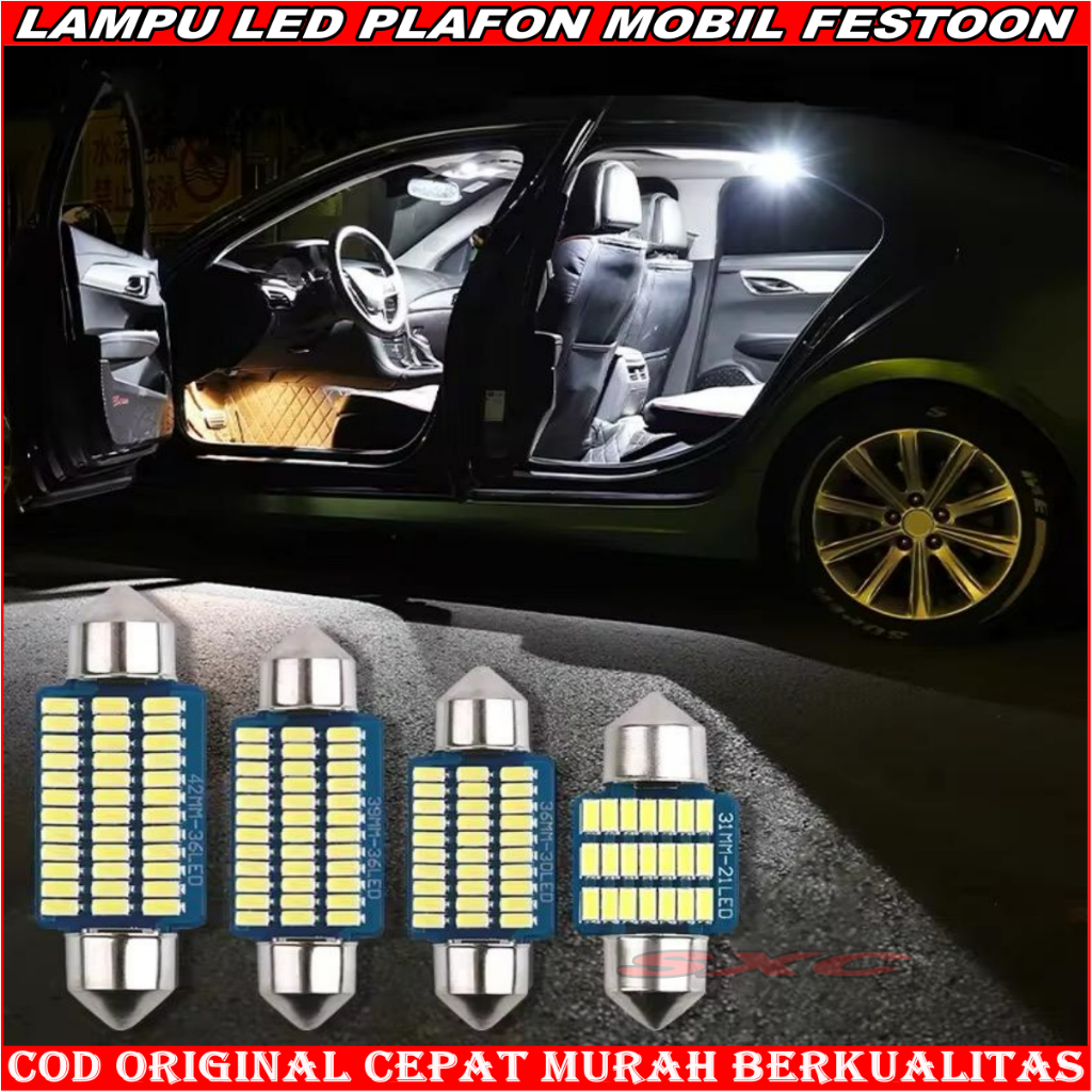 Jual ORIGINAL LAMPU PLAFON MOBIL CANBUS LAMPU LED KABIN MOBIL 3014 ...