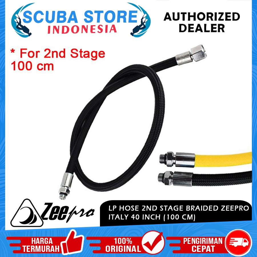 Jual Low Pressure Lp Hose 2nd Stage Braided Zeepro Italy 40 Inch 100cm ...