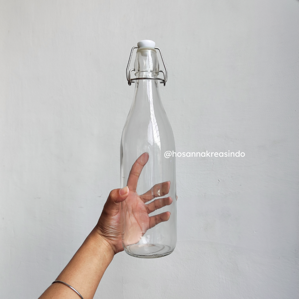 Jual Botol Kaca 750ml / Swing Top Bottle 750ml Tutup Putih | Shopee ...