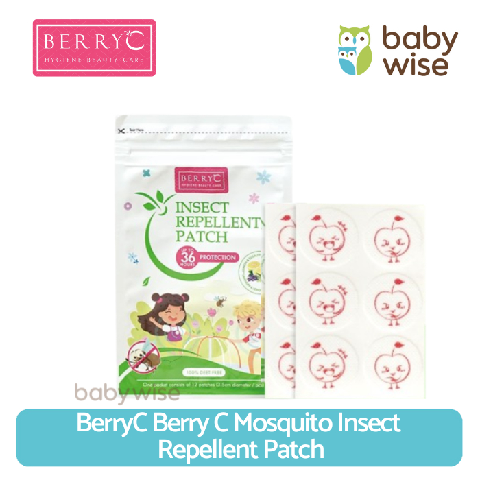 Jual BerryC Berry C Mosquito Insect Repellent Patch - Stiker Anti ...