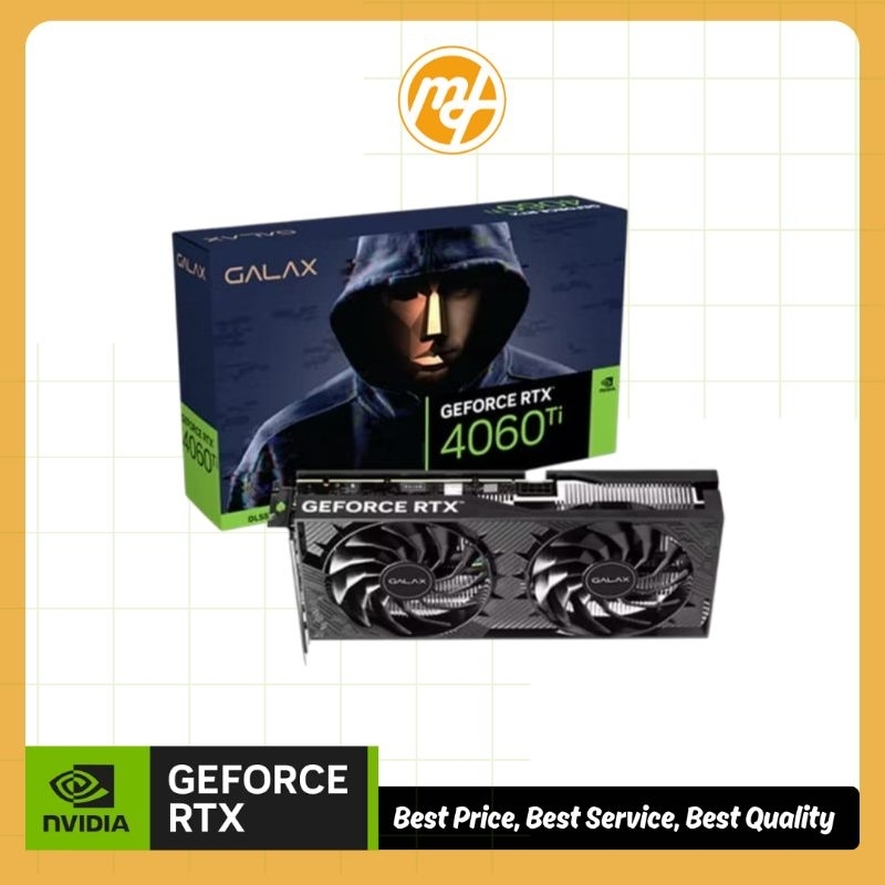 Jual VGA GALAXY GeForce RTX 4060Ti 8GB GDDR6 V2 1-Click OC - Dual Fan ...