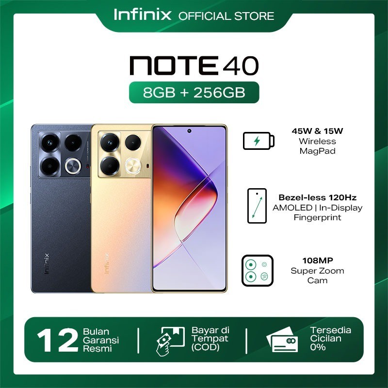 Jual Infinix Note 40 8/256GB + 256GB Sudah Termasuk Magpower/Magpad ...