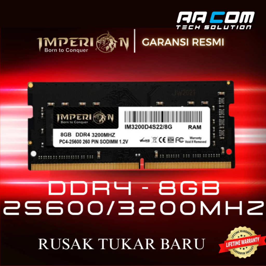 Jual RAM IMPERION DDR4 8GB 3200 MHz PC25600 RAM LAPTOP SODIMM GARANSI ...